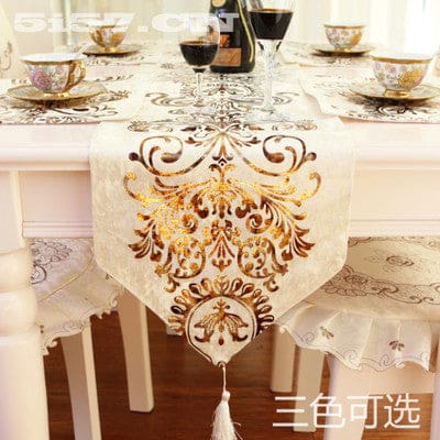 European Style Satin Velvet Table Runner